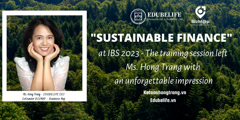 The training session of “Sustainable Finance” at IBS 2023 - left Ms ...